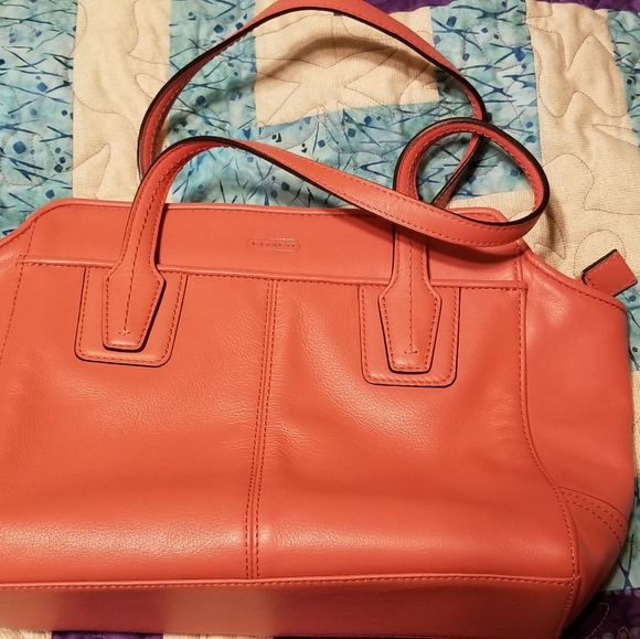 Bags | Coach Coral Handbag With Removable Strap | Poshmark